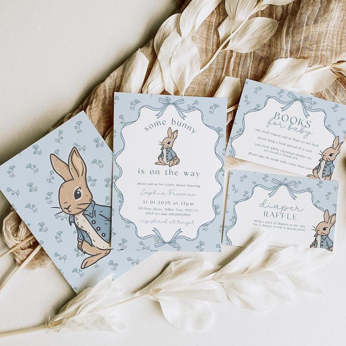 Peter Rabbit Baby Shower Invitations & Decorations | Printable Set ...