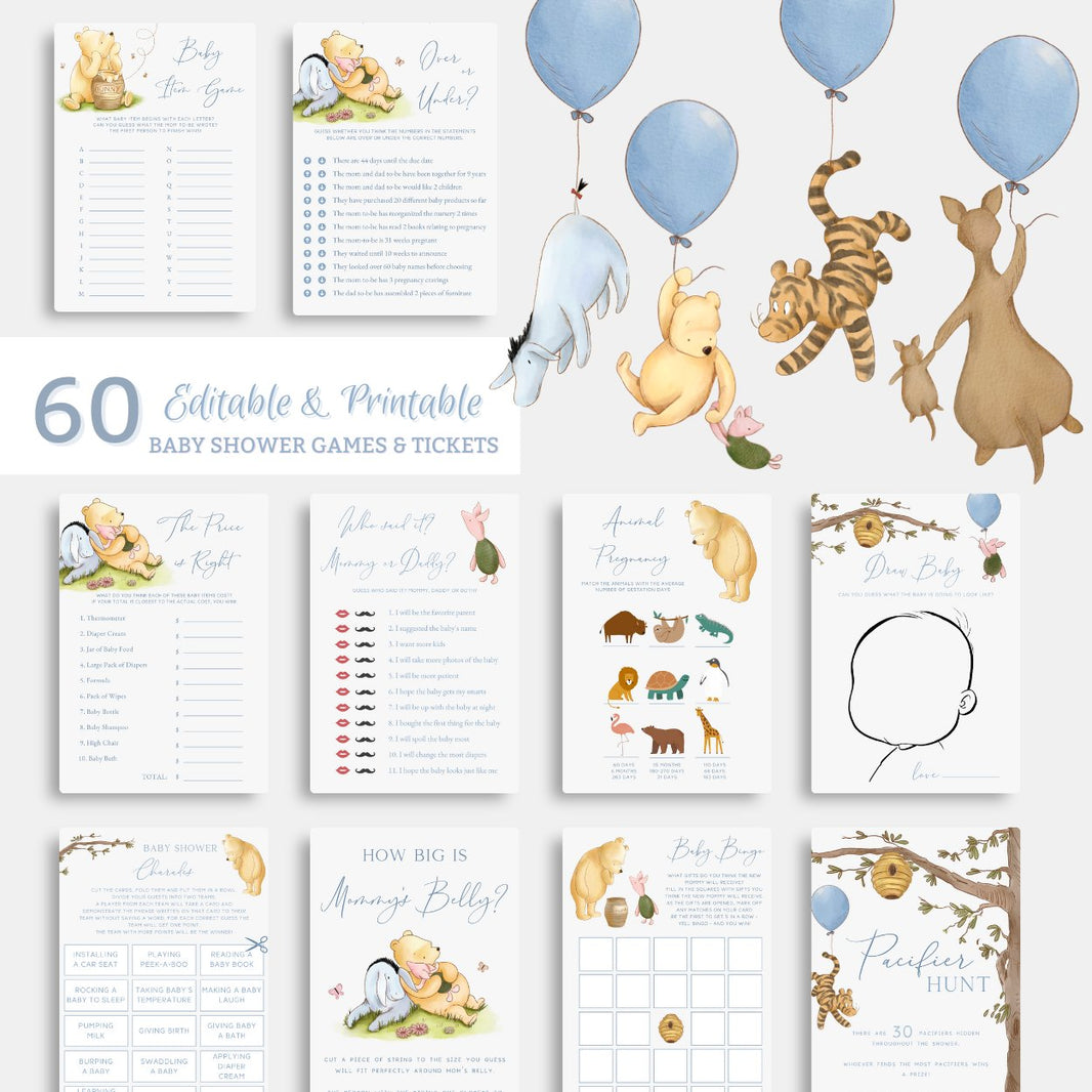 Baby Shower Games - Printable & Editable Templates – Big Day Out