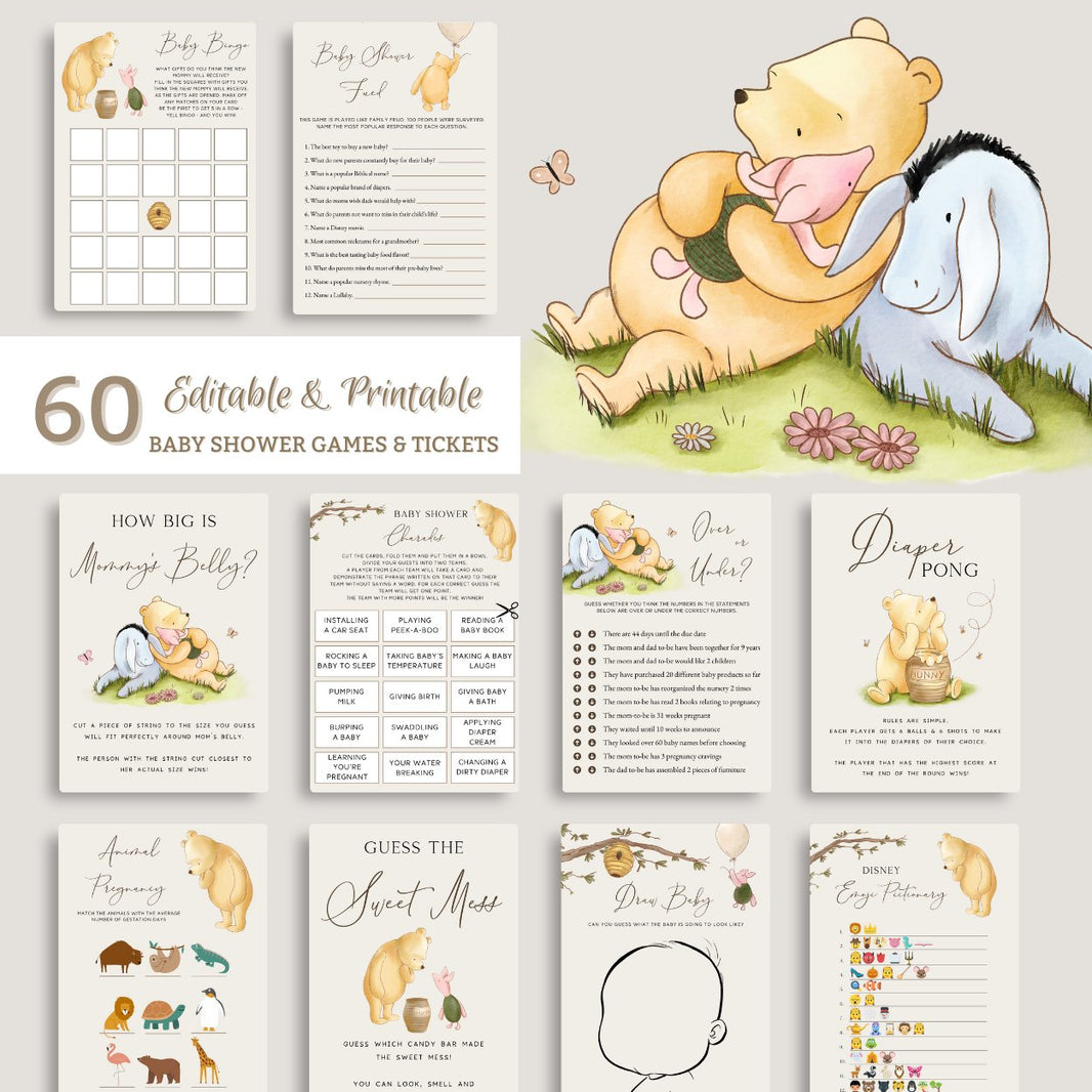 Winnie The Pooh Baby Shower Decorations Printable Templates Big Day Out